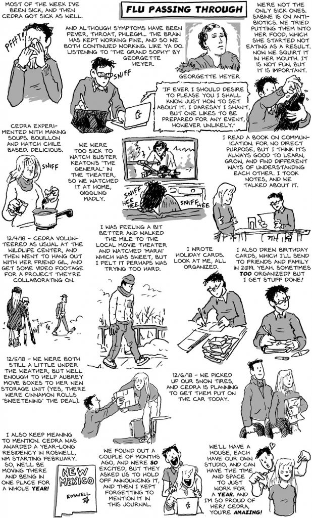 12/07/18 Diary: Flu Passing Through | Baldwin Journal Comic