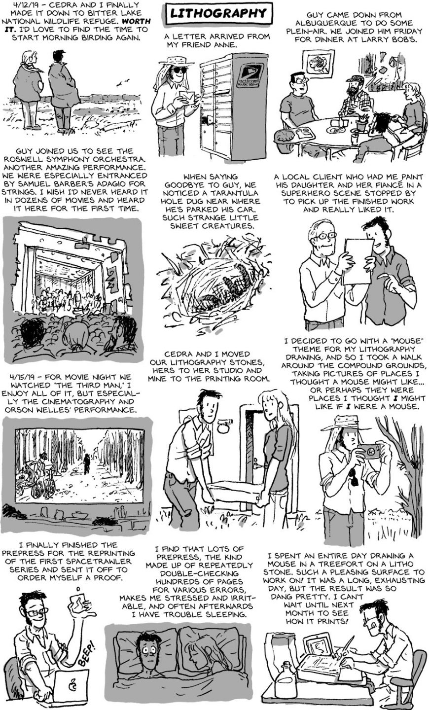 04/19/19 Diary: Lithography | Baldwin Journal Comic